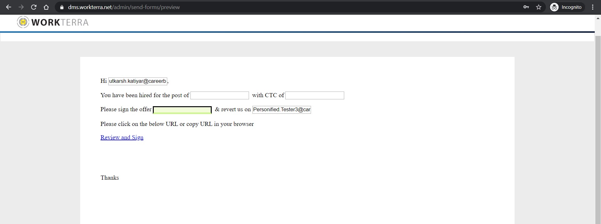 [DMS-2239] Prod | Text document is showing error in Preview Form - Workterra Jira